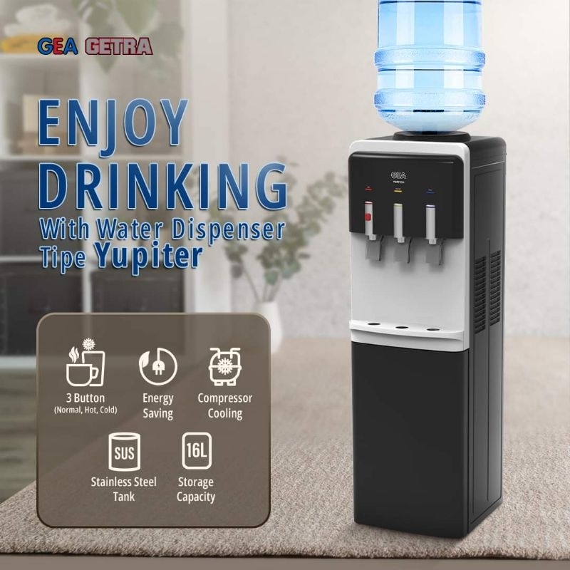Jual GEA Yupiter Dispenser Galon Atas Kompresor Stainless Steel Low ...