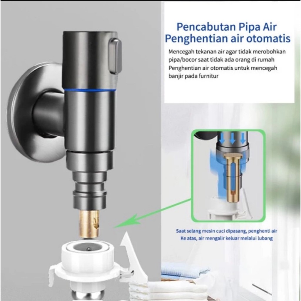 Jual Kran taman mini Hitam abu grey 753-keran air kecil mesin cuci ...