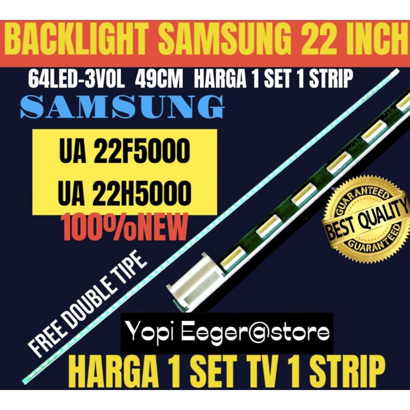 Jual BACKLIGHT TV LCD LED SAMSUNG 22 INCH UA-22F5000- UA22H2000 BACKLIGHT TV 22 INCH | Shopee ...