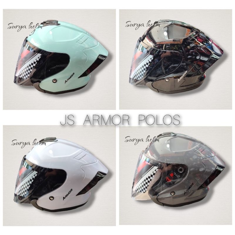 Jual HELM JS ARMOR POLOS HELM DEWASA 100% ORIGINAL | Shopee Indonesia