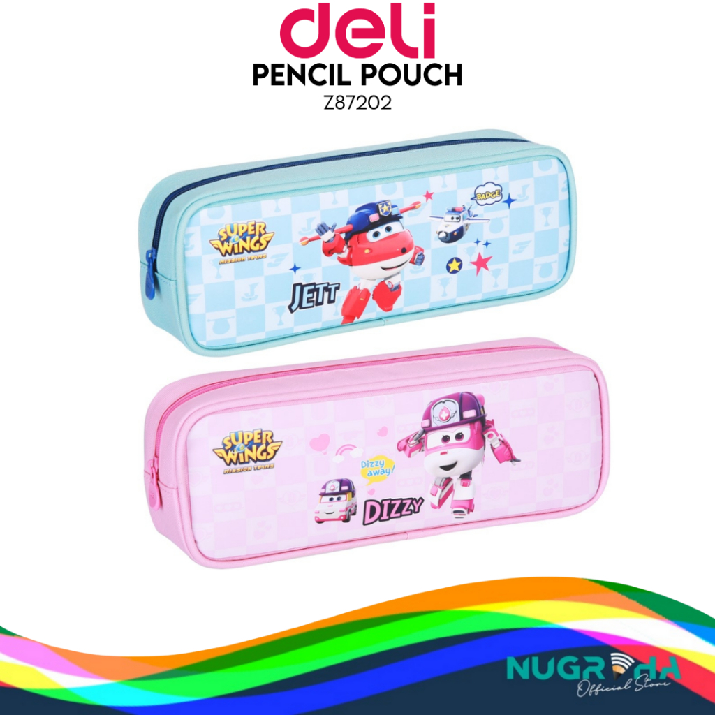 Jual Deli EZ87202 Tempat Pensil Deli Super Wings 220x80x45mm kain ...