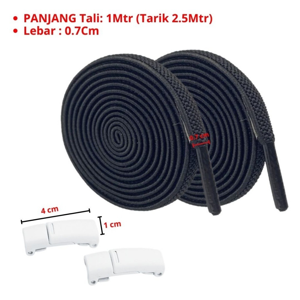Jual •OKEY BELI•TM1499 1 Set Tali Sepatu Magnet Simple Elastis Bulat ...