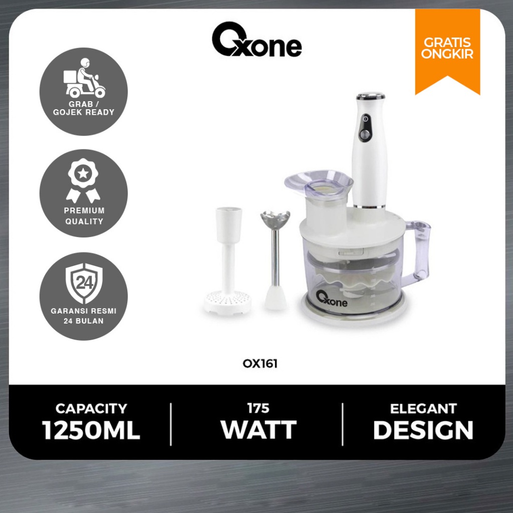 Jual Oxone OX161 Eco Blender & Chopper BPA Free Stainless Steel Blade ...