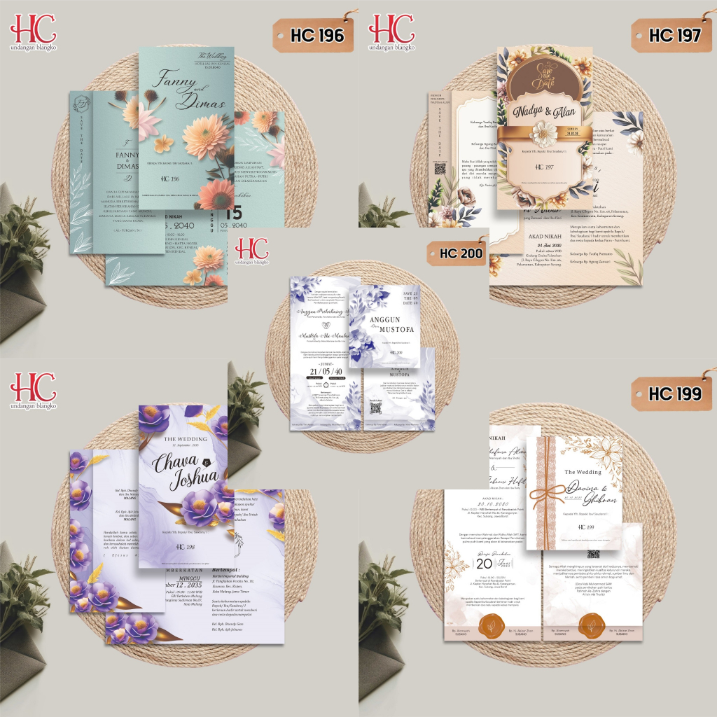 Jual Cetak Undangan Pernikahan Kode HC- Undangan Pernikahan - Cetak ...