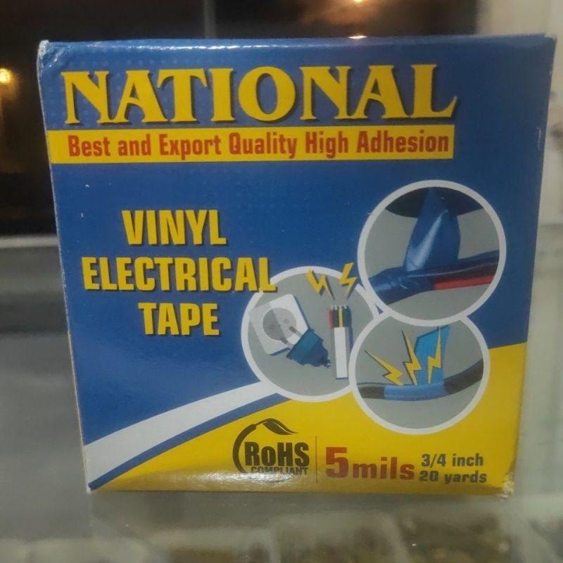 Jual NATIONAL ELECTRICAL TAPE/ ISOLASI NATIONAL 5 MILS | Shopee Indonesia