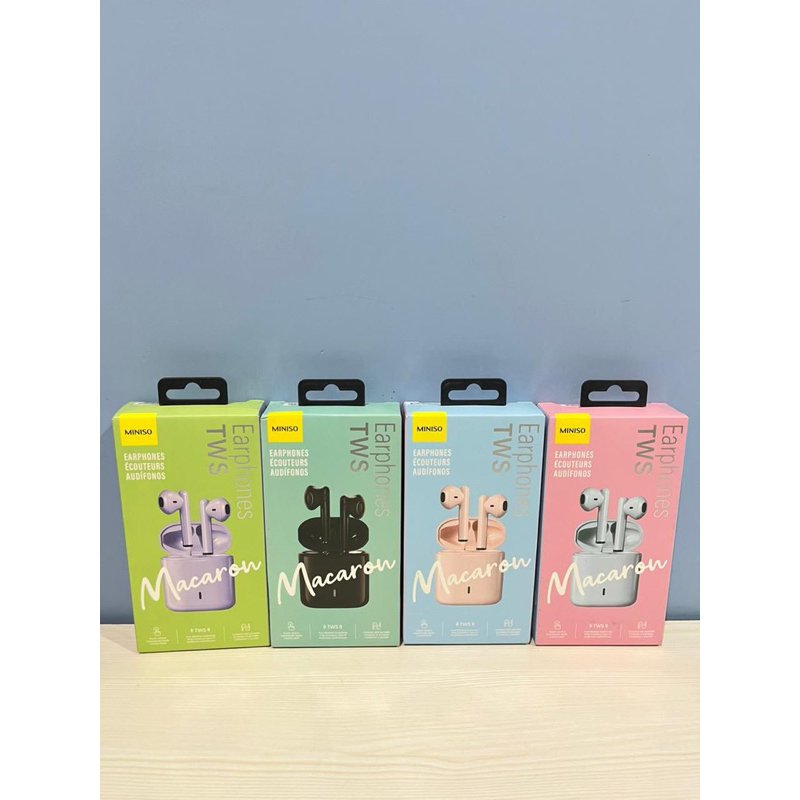 Jual Earphones TWS Miniso Macaron / Earphones Wireless Bluetooth Miniso ...