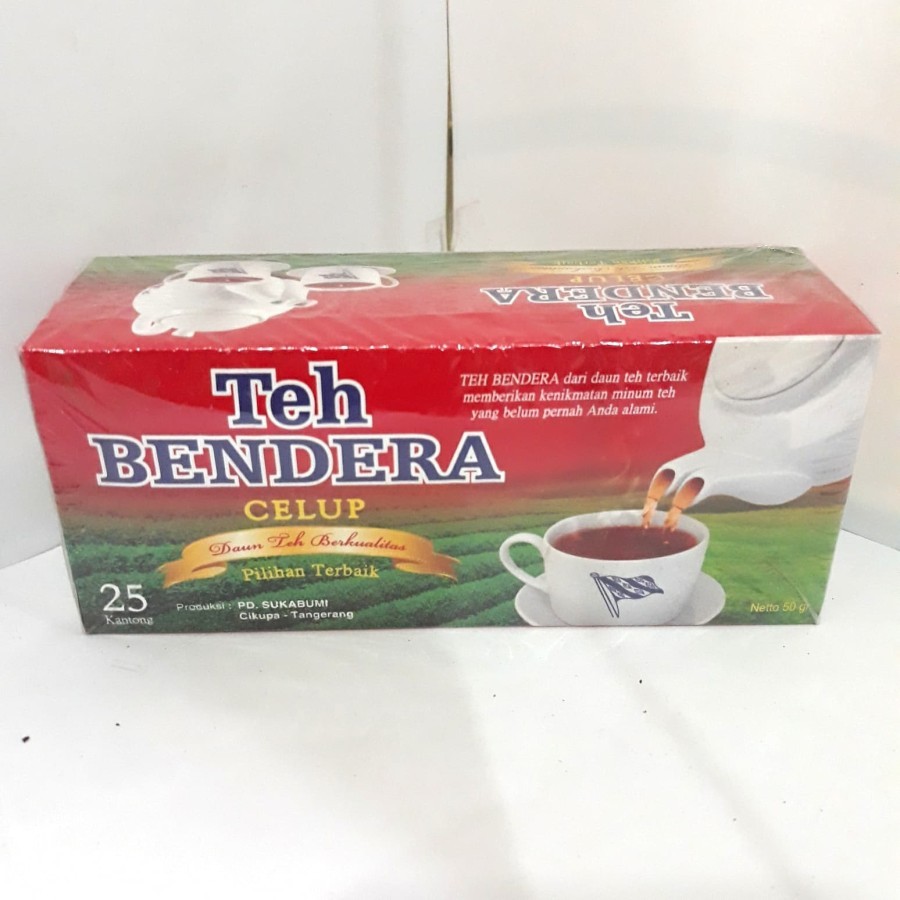 Jual Teh celup cap Bendera isi 25. (Teh Bendera) | Shopee Indonesia