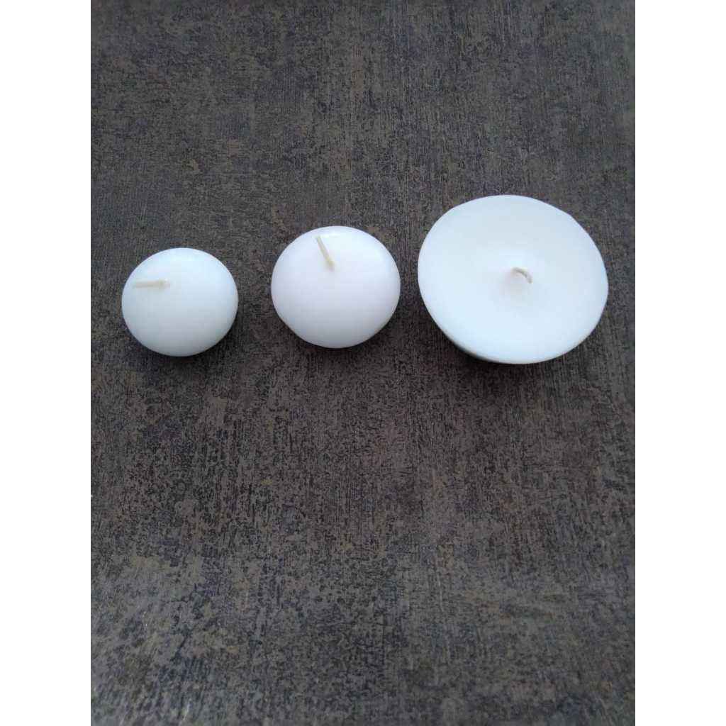 Jual Lilin apung dengan bentuk bulat warna putih | Shopee Indonesia