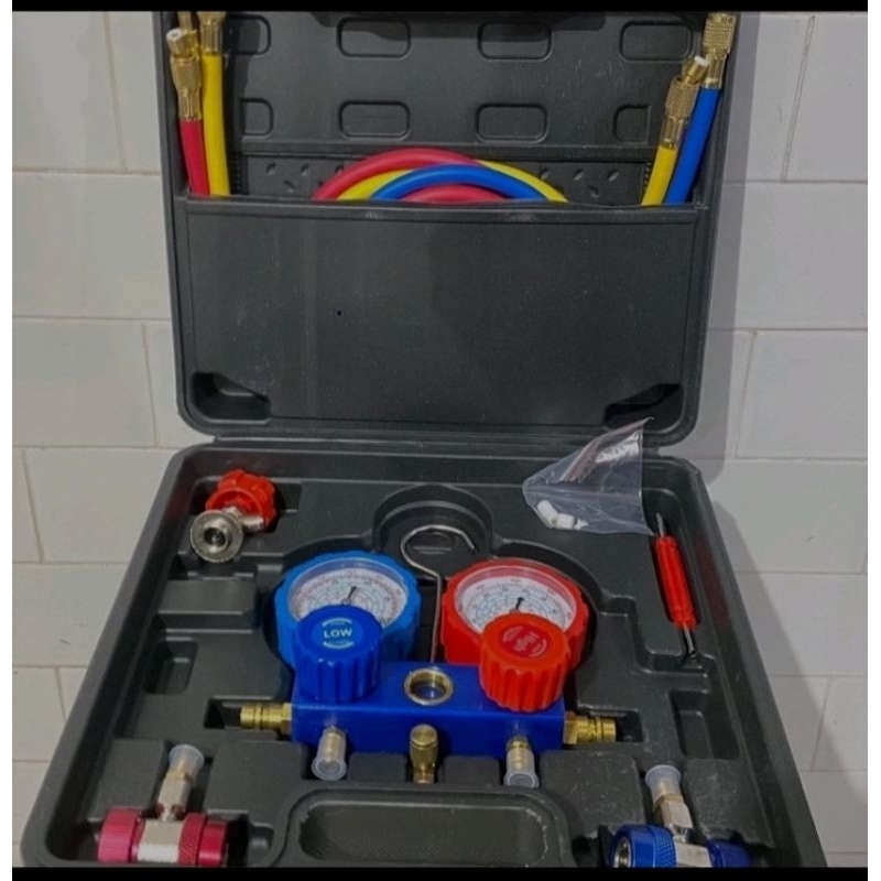 Jual Manifold Gauge Alat Cek Meteran Ac Mobil Full seat | Shopee Indonesia