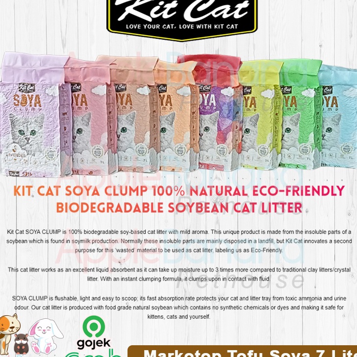Jual Stock Banyak PASIR KUCING KIT CAT KITCAT TOFU SOYA CLUMP CAT LITTER 7 LITER 7 L | Shopee ...