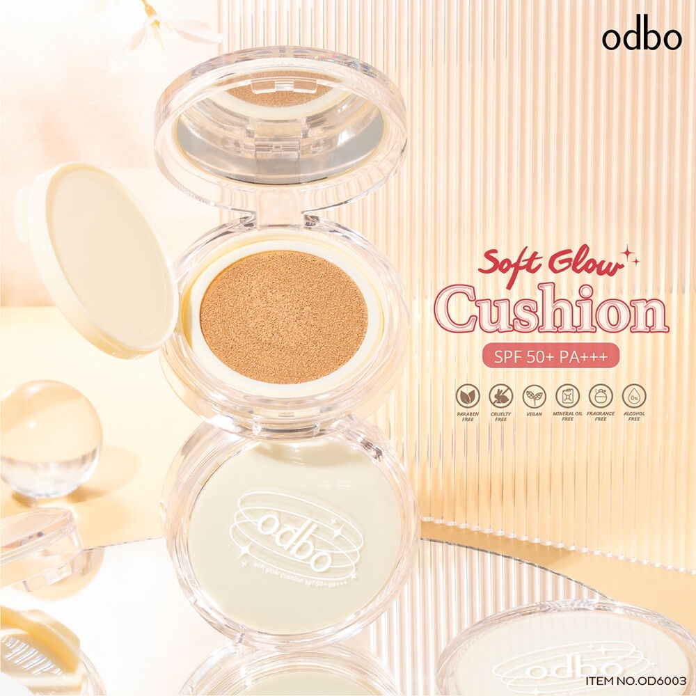 Jual ODBO Soft Glow Cushion SPF50+ PA+++ 11g + FREE Refill 11g | Shopee Indonesia