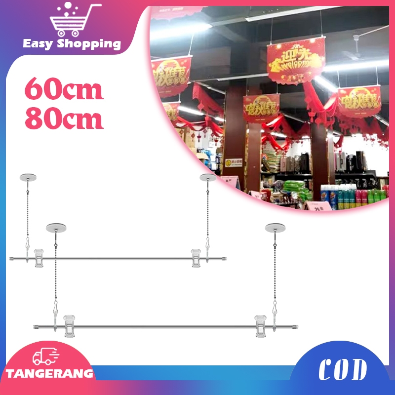Jual 80cm Hanging Banner Gantung Stainless Hanging Stand Alat Gantung ...
