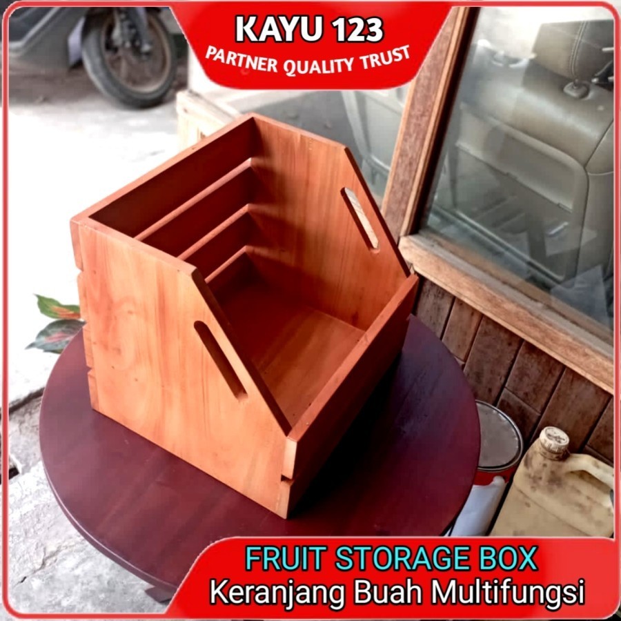 Jual Box Kayu Kotak Buah Sayur Kayu 35x30x30 cm Box Penyimpanan ...