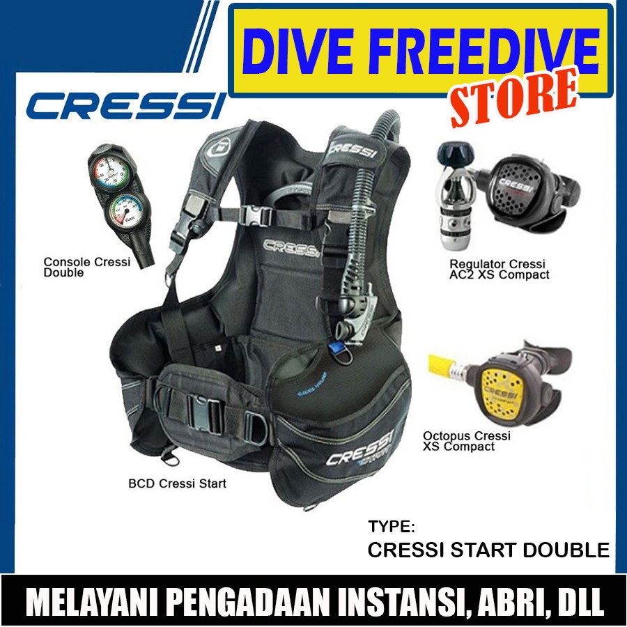 Jual Paket BCD Set Scuba Diving Package Cressi Start Ultimate Jacket ...