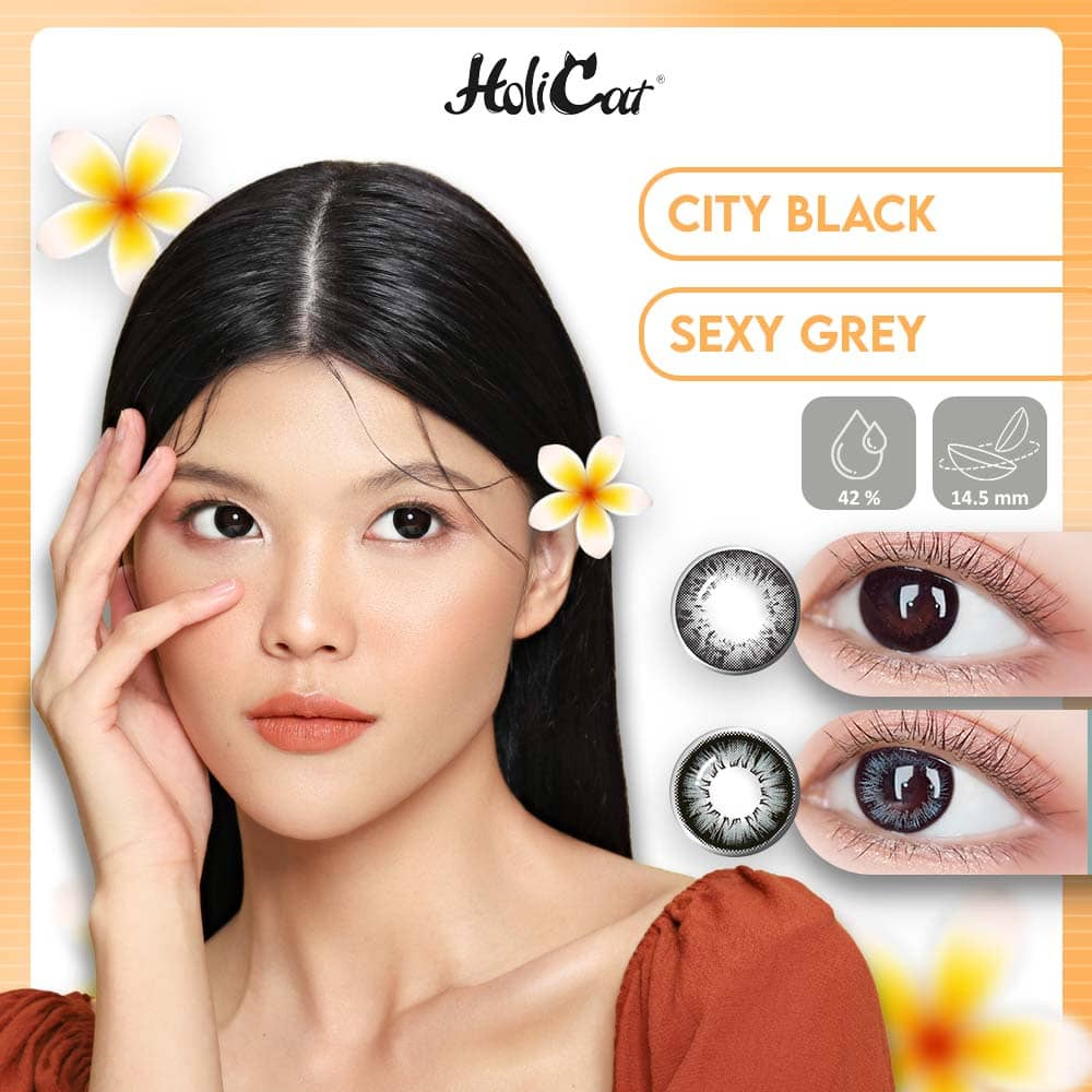 Jual Geolica Holicat Softlens City Black & Sexy Grey | Shopee Indonesia