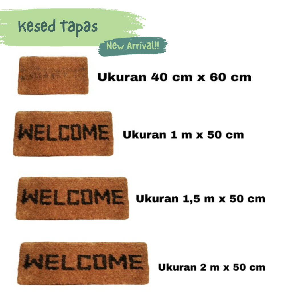 Jual Keset Kesed Ijuk Welcome Sabut Kelapa / Keset Sabut Kelapa / Keset ...