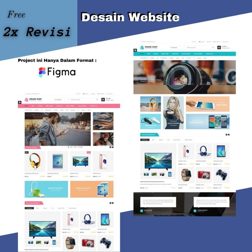 Jual Jasa Desain UI/UX Figma - Mobile | Website | Dashboard | Prototype | Shopee Indonesia
