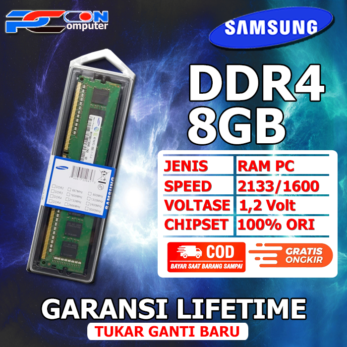 Jual RAM MEMORY LONGDIM PC DDR4 8GB PC17200 2133Mhz | RAM PC4 KOMPUTER ...