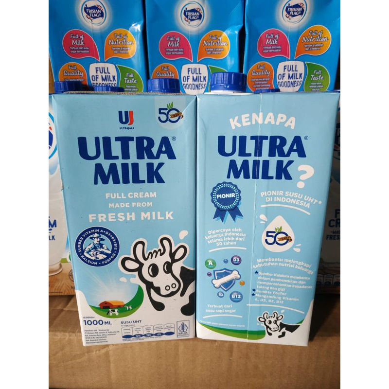 Jual ULTRA MILK UHT FULL CREAM 1 LITER | Shopee Indonesia