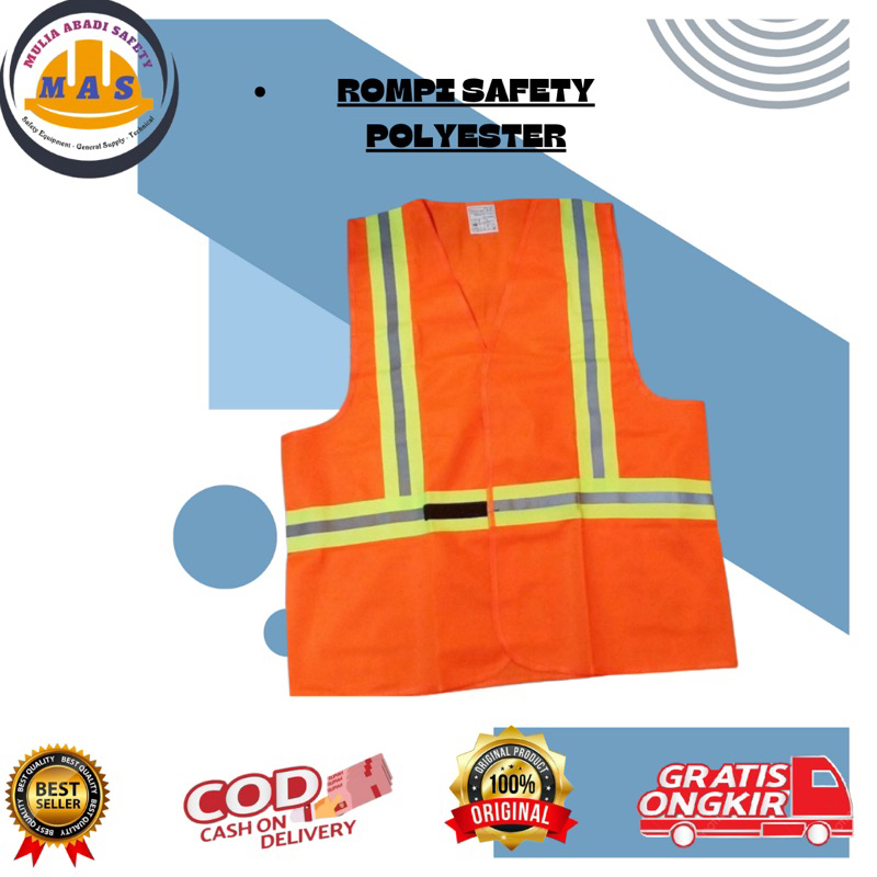 Jual Rompi Polyester / Rompi Proyek / Rompi Safety Bahan Polyester ...