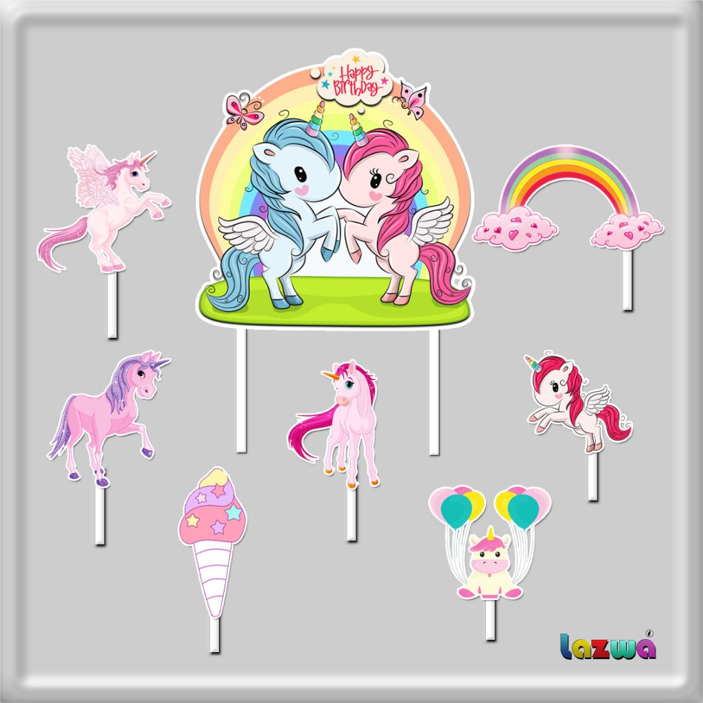 Jual Topper cake unicorn kuda hiasan kue | Shopee Indonesia