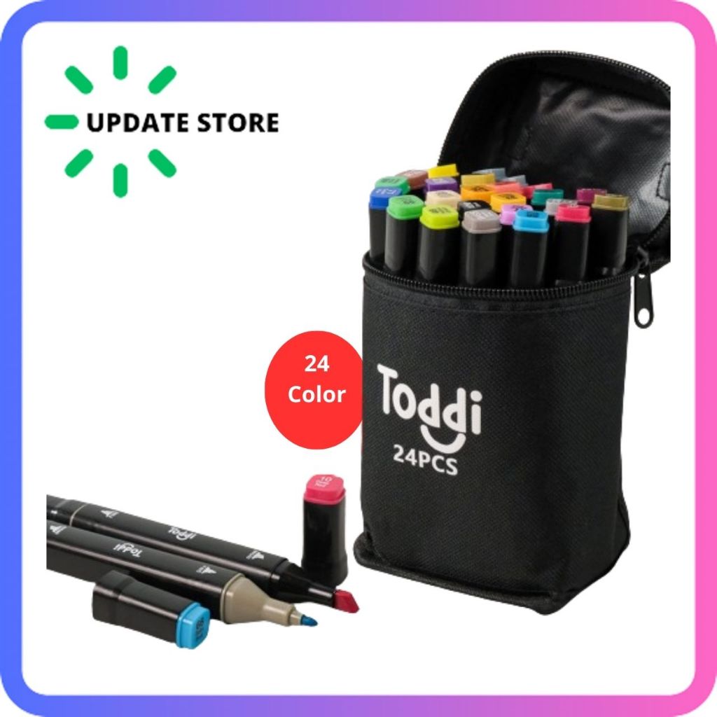 Jual Spidol Warna Dual Side Fine Art Brush Art Marker Set 1.0 and 6.0mm ...