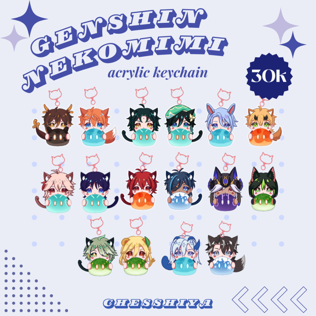 Jual GENSHIN IMPACT Chibi Keychain by chesshiya | Shopee Indonesia