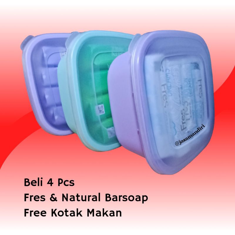Jual (1 PCS) Fres & Natural Sabun Batang (Beli 4 Pcs Gratis Kotak Makan ...
