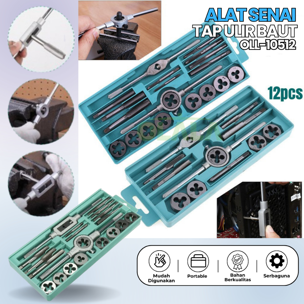 Jual JISHUO [COD] TOOLBOX ALAT SNAI DAN TAP ULIR BAUT SENAI DIE SENEI ...