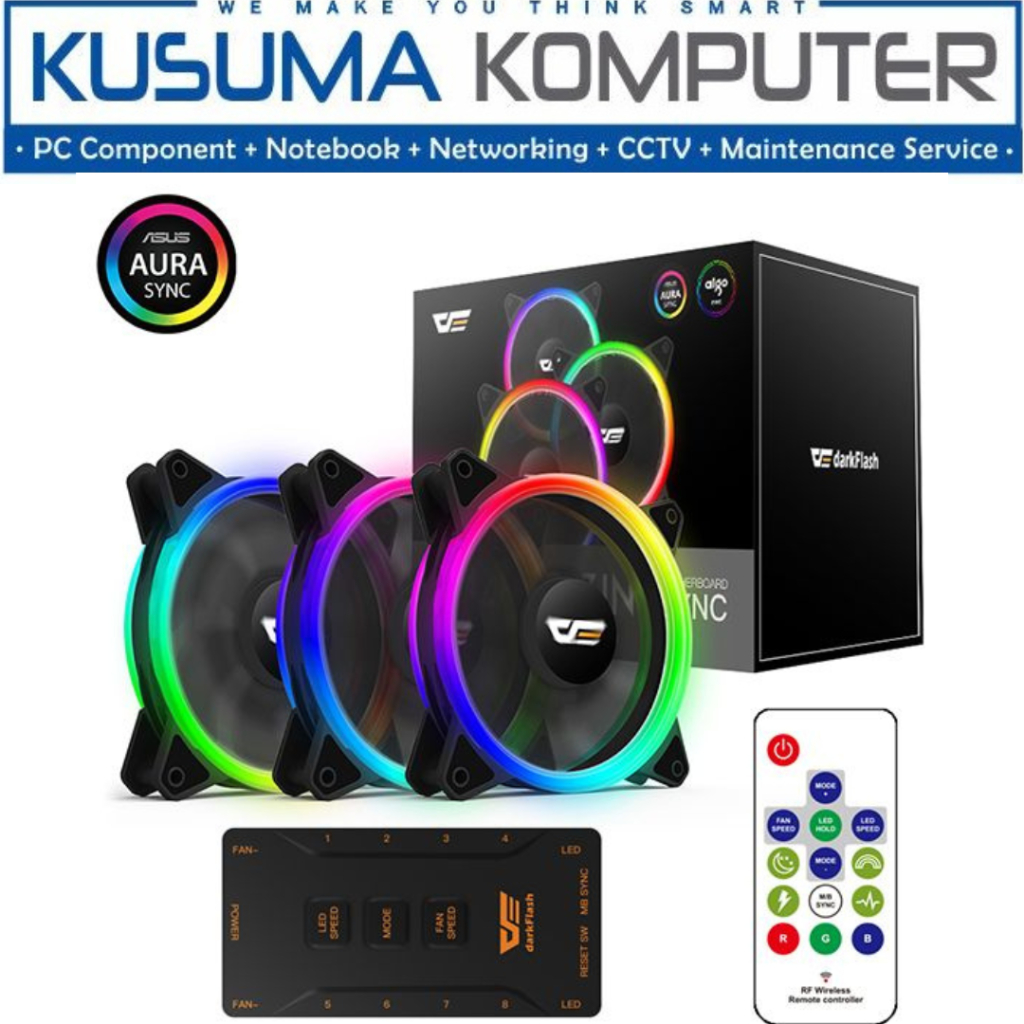 Jual DarkFlash DR12 PRO ARGB 3in1 Fan Casing PC With Controller ...