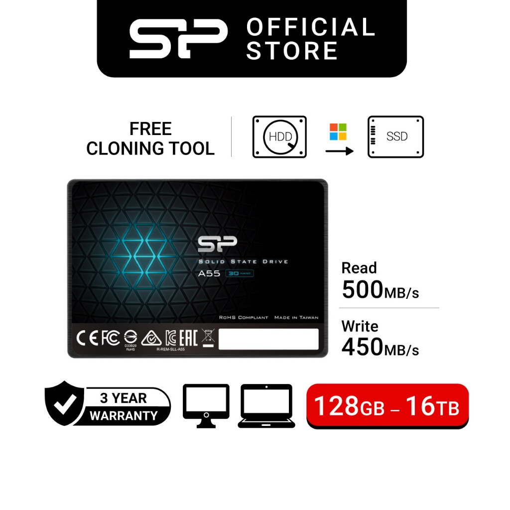 Jual Silicon Power ACE A55 SSD 1TB 2TB 2.5" SATA III 3D TLC | Shopee ...