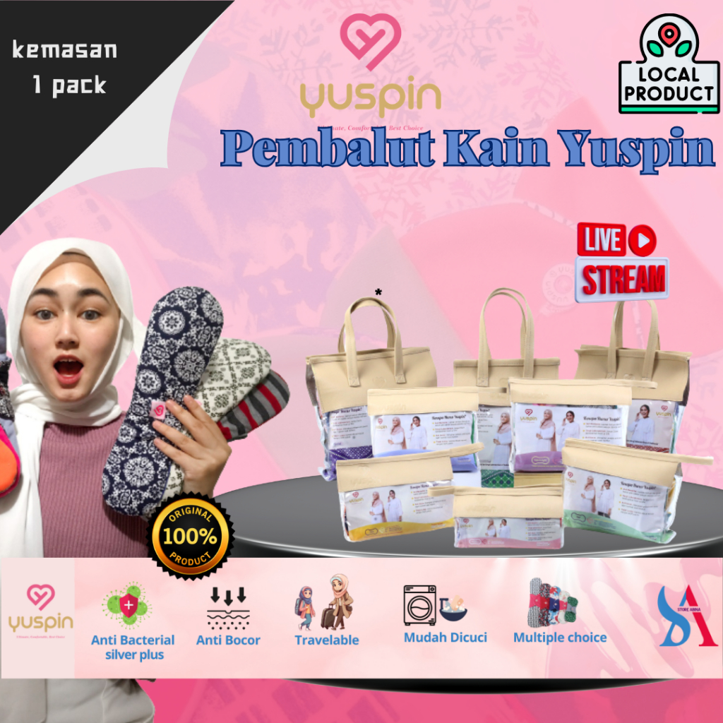 Jual YUSPIN Pembalut Kain Cuci Ulang Dengan Teknologi Anti Bacterial ...