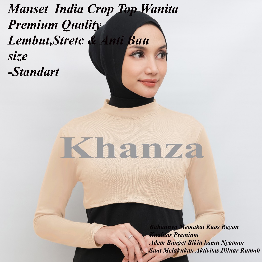 Jual Manset India Manset Sambung Lengan Panjang Crop Top Setengah Badan | Shopee Indonesia
