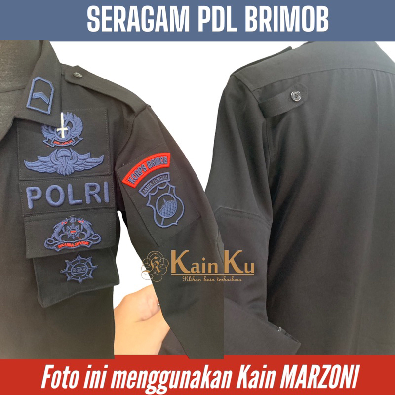 Jual Seragam PDL Brimob Hitam Kualitas Exclusive | Shopee Indonesia