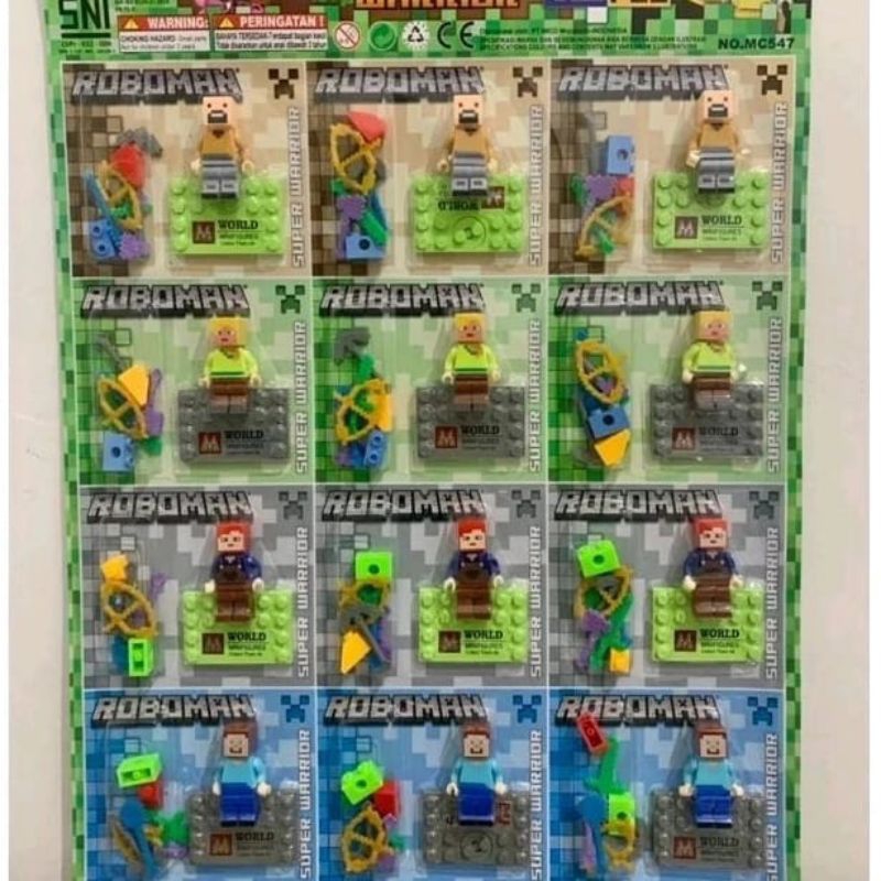 Jual Mainan Lucu Roboman Minicraft ROBLOK MC 547 | Shopee Indonesia
