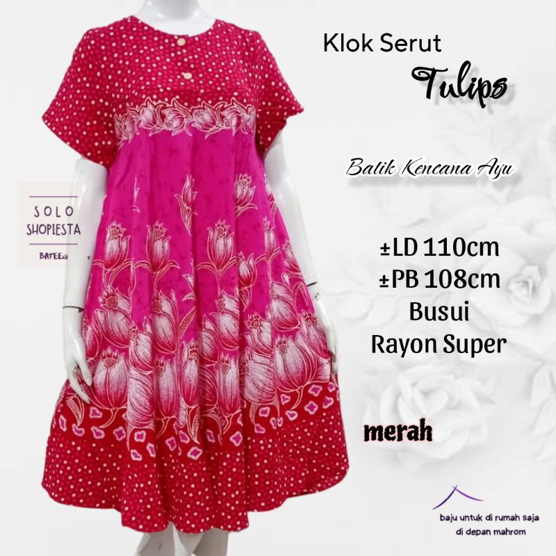 Jual Daster Klok Kancing Tulips Kencana Ayu Homedress Payung Cantik ...