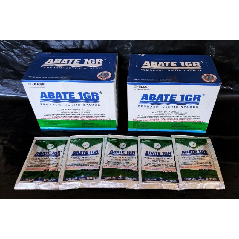 Jual Abate® 1 GR 10 gram 1 Kotak 50 Sachet Pcs Larvasida Pembasmi ...