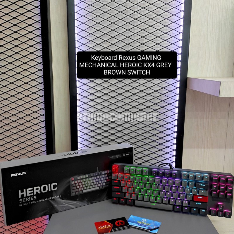 Jual Keyboard Rexus GAMING MECHANICAL HEROIC KX4 GREY - BROWN SWITCH ...