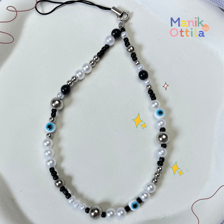 Jual Gantungan hp/Strap hp pods phone beads charm Manik mutiara silver ...