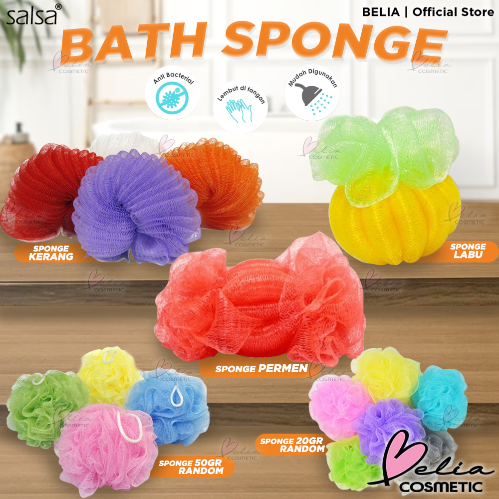 Jual BELIA Salsa Bath Sponge Labu | Permen | 20gr | Spons Mandi Semua ...