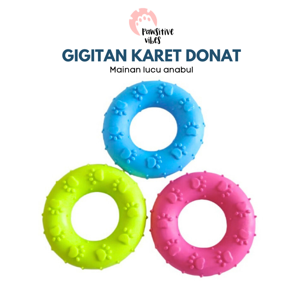 Jual Mainan Gigitan Karet Bentuk Donat untuk Anjing / Kucing - Rubber ...