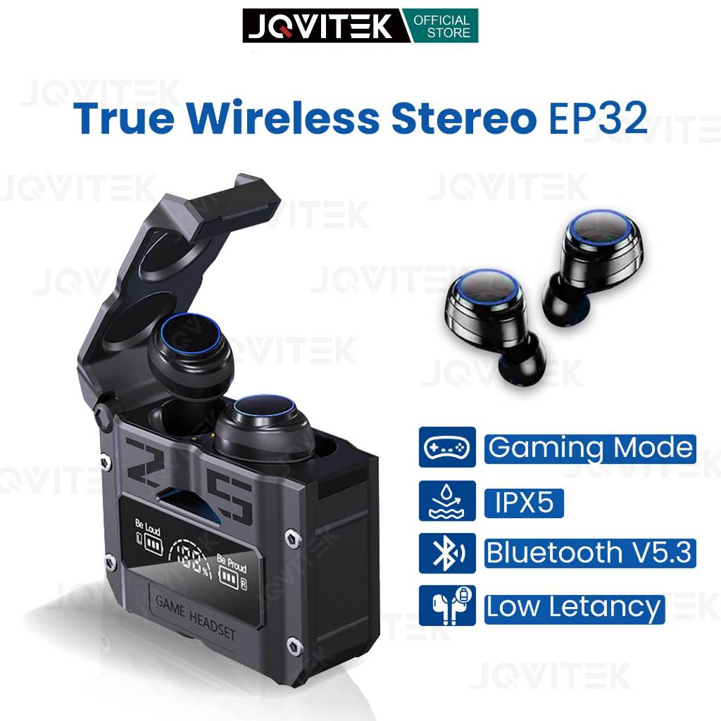 Jual JQVITEK TWS Gaming Bluetooth 5.3 Newest M25 Headset Full Bass ...