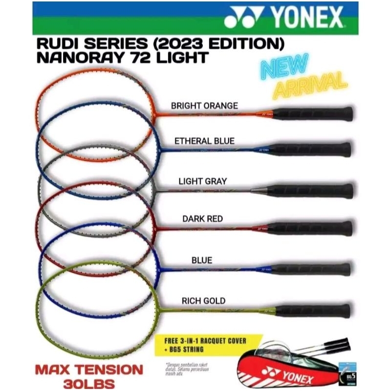 Jual raket badminton YONEX ARCSABER 73 LIGHT & NANORAY 72 LIGHT ORIGINAL | Shopee Indonesia