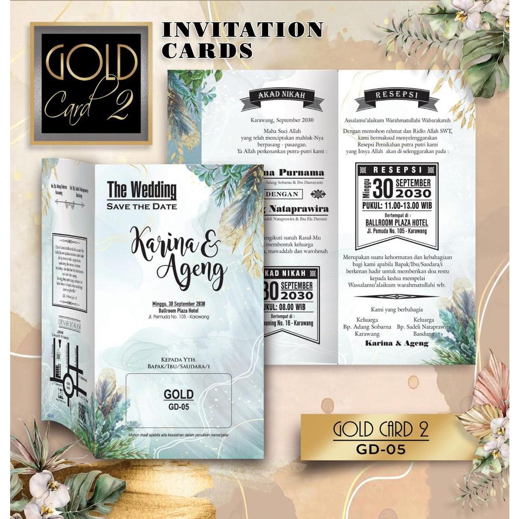 Jual GOLD GD-05 Cetak Undangan Pernikahan atau Undangan Cetak Siap ...