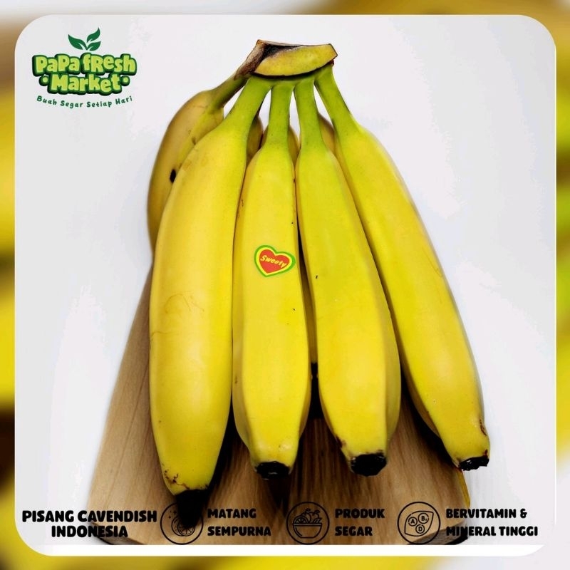 Jual BUAH PISANG CAVENDISH SUNPRIDE SINGE 900 - 1 KG | Shopee Indonesia