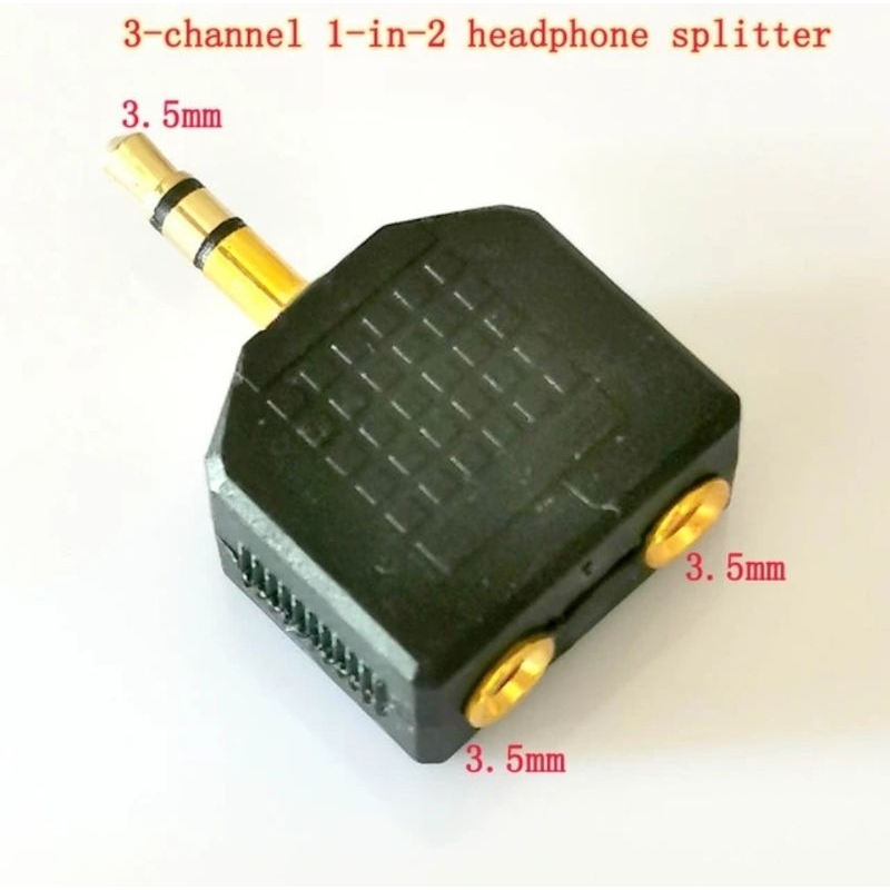 Jual 3.5mm Male to Dual 3.5mm Female Audio Jack Double Earphone ...