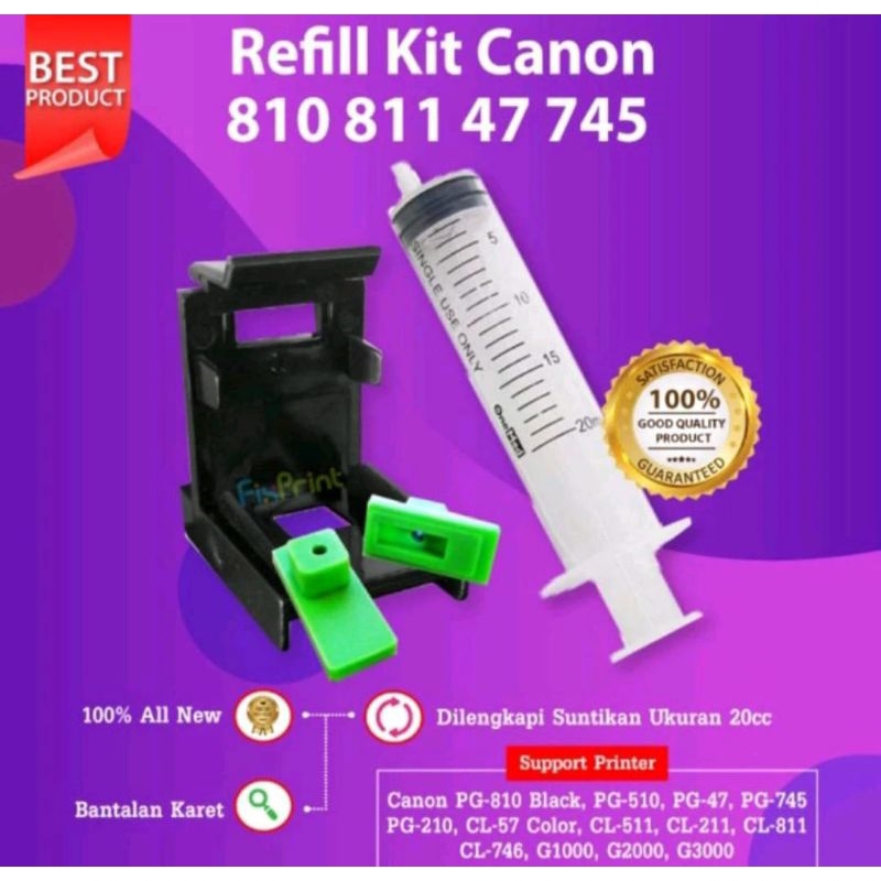 Jual Toolkit Penyedot Cartridge Original Canon PG-810 Cl-811 PG-47 CL ...