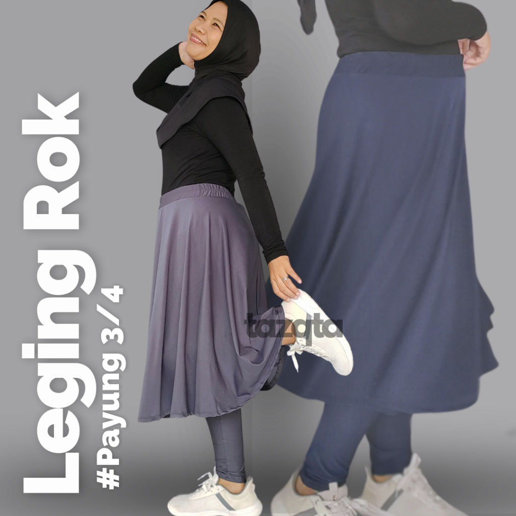 Jual Legging Rok Olahraga Wanita Muslimah Panjang Dibawah Lutut Sporty | Shopee Indonesia