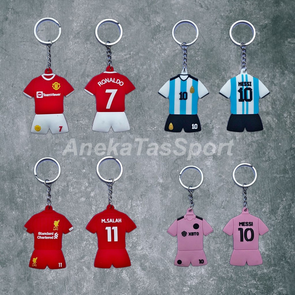 Jual Gankun Keychain Jersey Pemain Klub Sepak Bola Ronaldo Bahan Karet ...