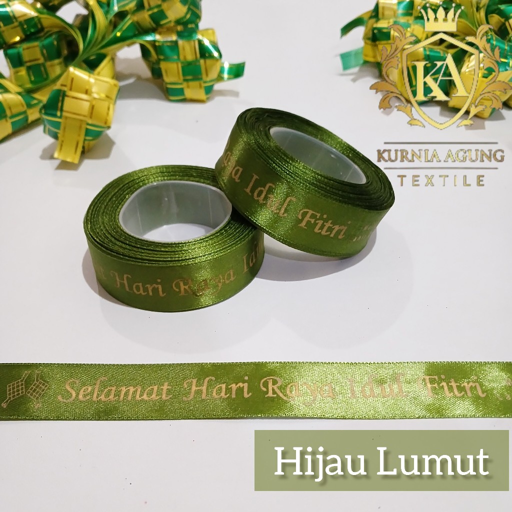 Jual Pita Satin Idul Fitri 2.5cm / 1inch meteran Pita Kado Parsel ...